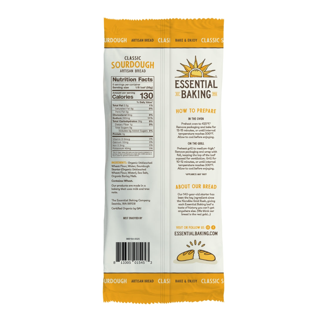 Organic Sourdough Bread - Artisan Classic Bake Loaf – The Essential ...