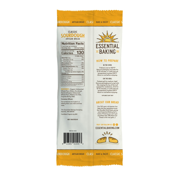 Organic Sourdough Bread - Artisan Classic Bake Loaf – The Essential ...