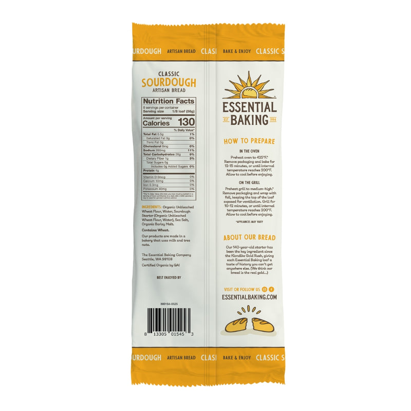Organic Sourdough Bread - Artisan Classic Bake Loaf – The Essential ...